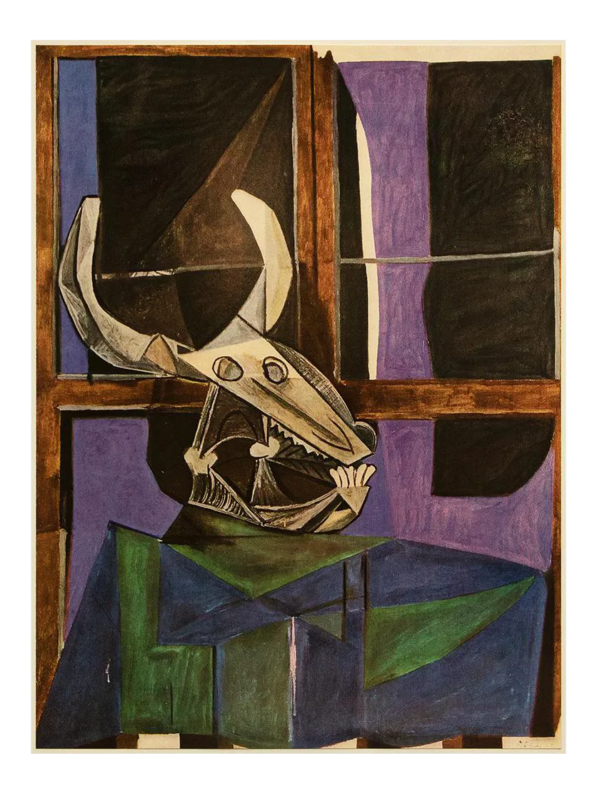 Circa 1969 After Pablo Picasso "Still Life - Ox's Skull" Full Color ...