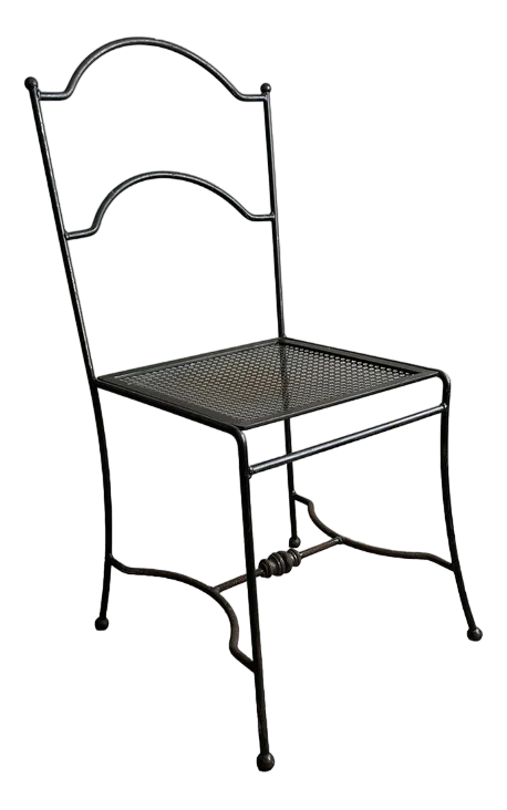 Mid-Century Perforated Sheet Steel Chair, France, 1950s | Chairish