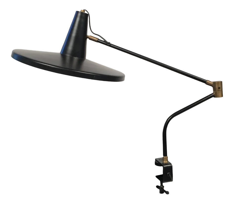 Large Mid-Century Modern Adjustable Articulated Desk Lamp | Chairish