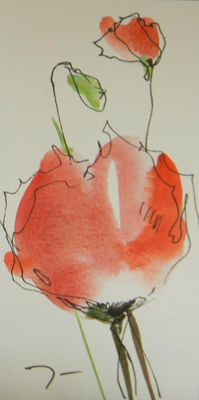 Contemporary Abstract Rose Still Life Watercolor Painting by Jose ...