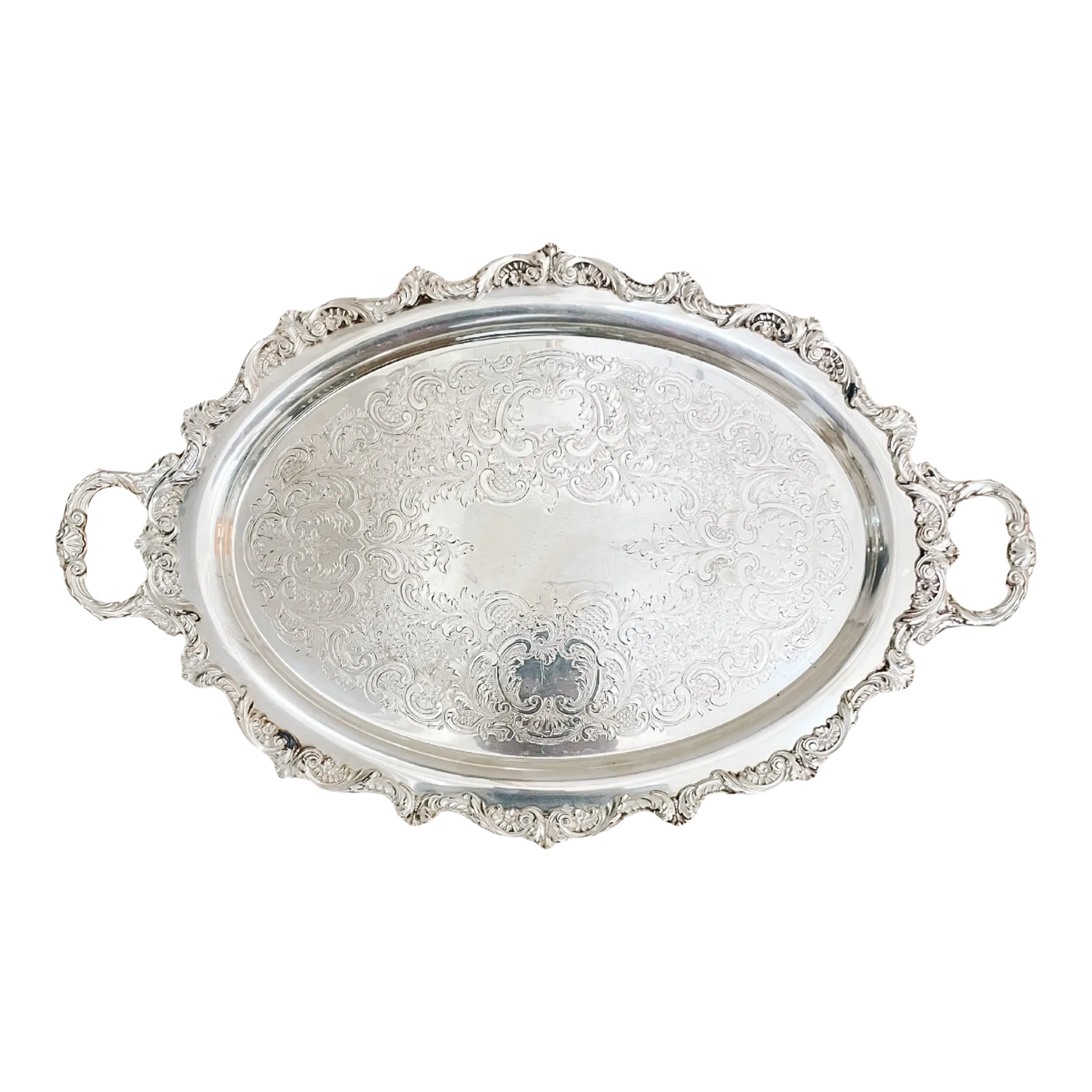 Vintage Poole Silver Co. Old English Victorian Style Serving Waiter ...
