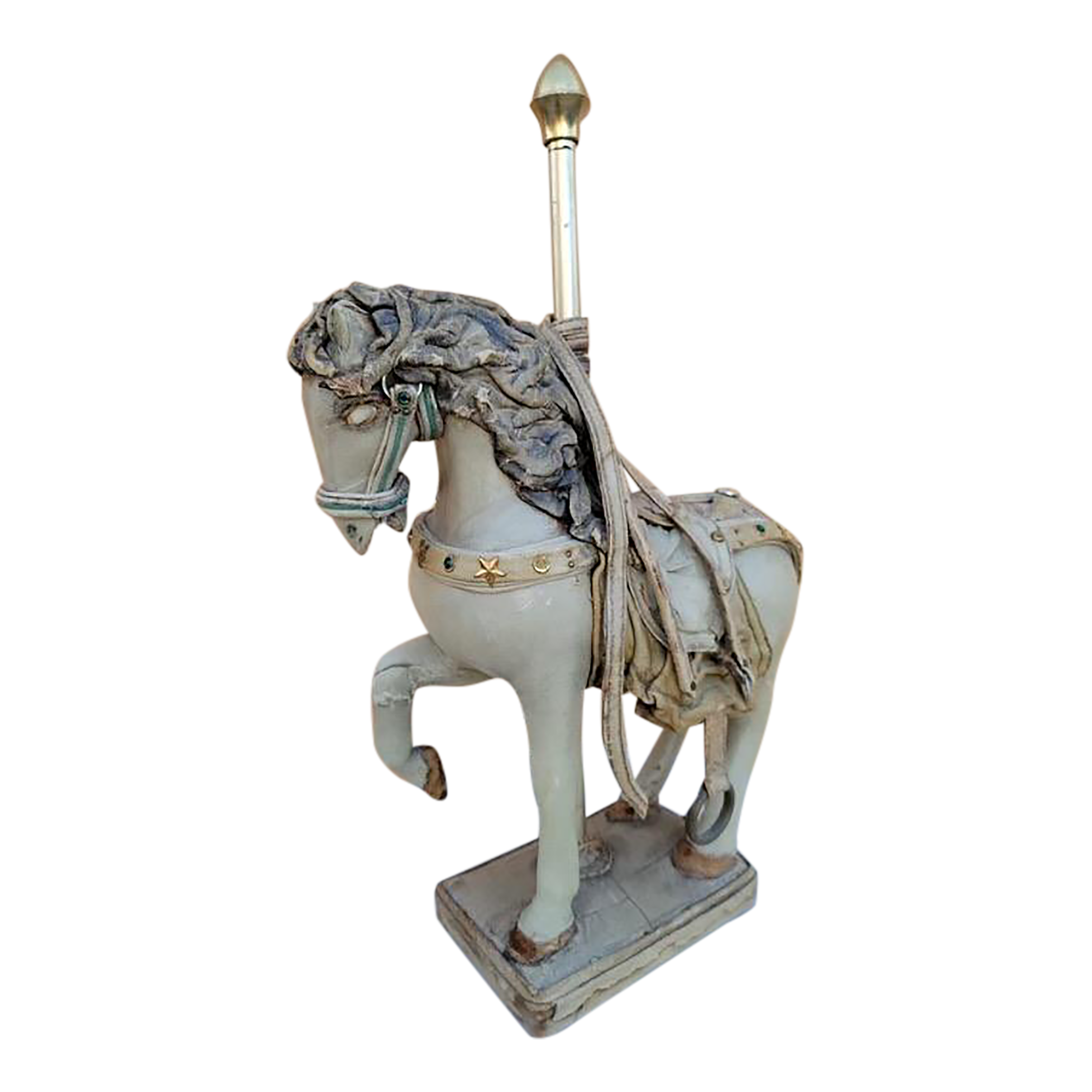 Late 20th Century Vintage Leather Carousel Horse Signed by Teresa ...