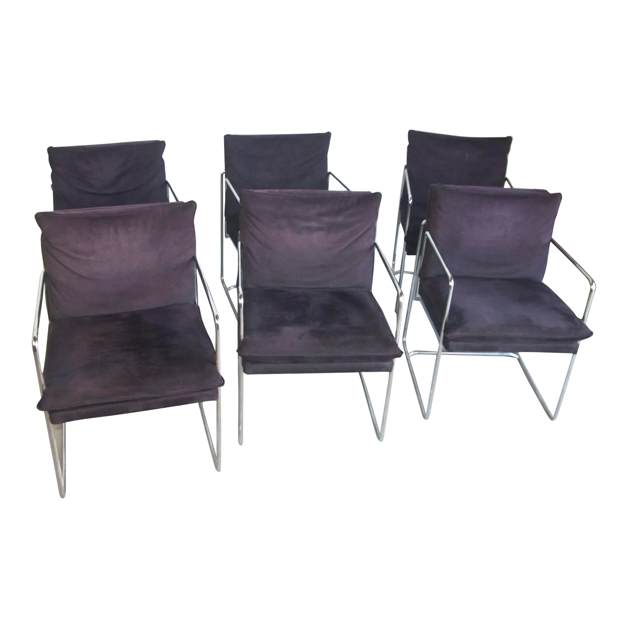 1970s Chrome Dining Chairs Designed by Stephen D Sherman for Tulip Inc ...