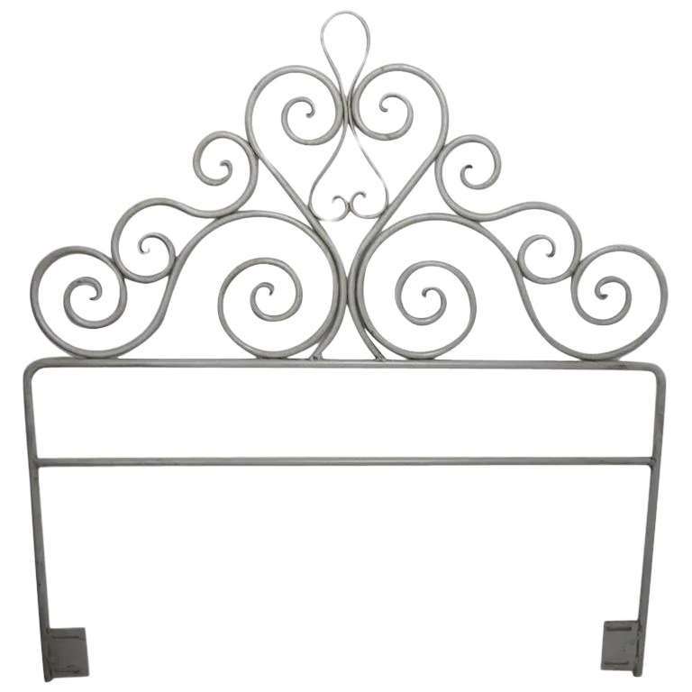 Wrought Iron Scrollwork Headboard | Chairish