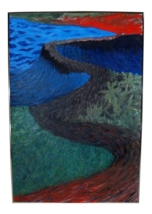 Terra Nostra Abstract Painting by Paul Aho Circa 1987 | Chairish