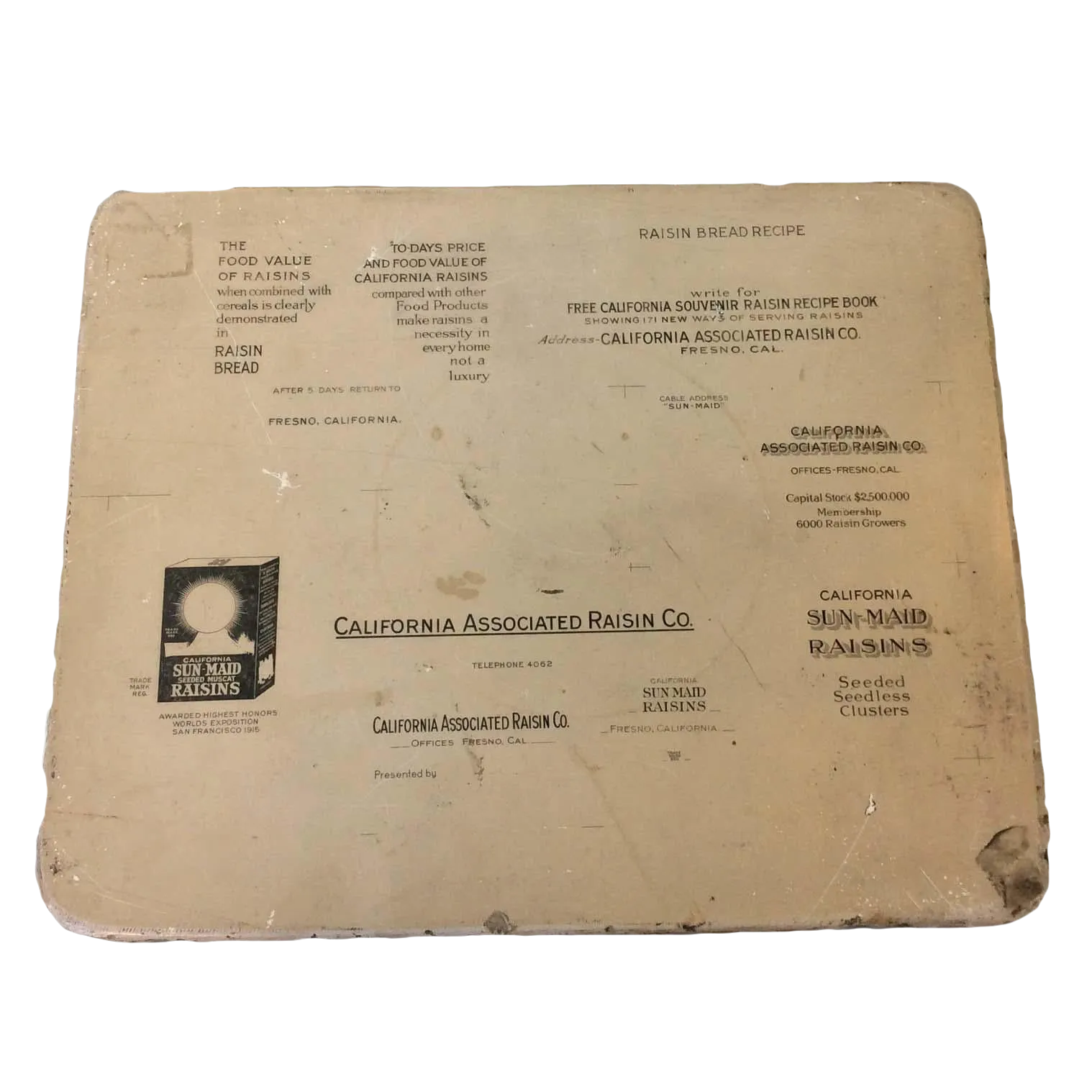 Early 20th Century Lithograph Stone Printing Block | Chairish