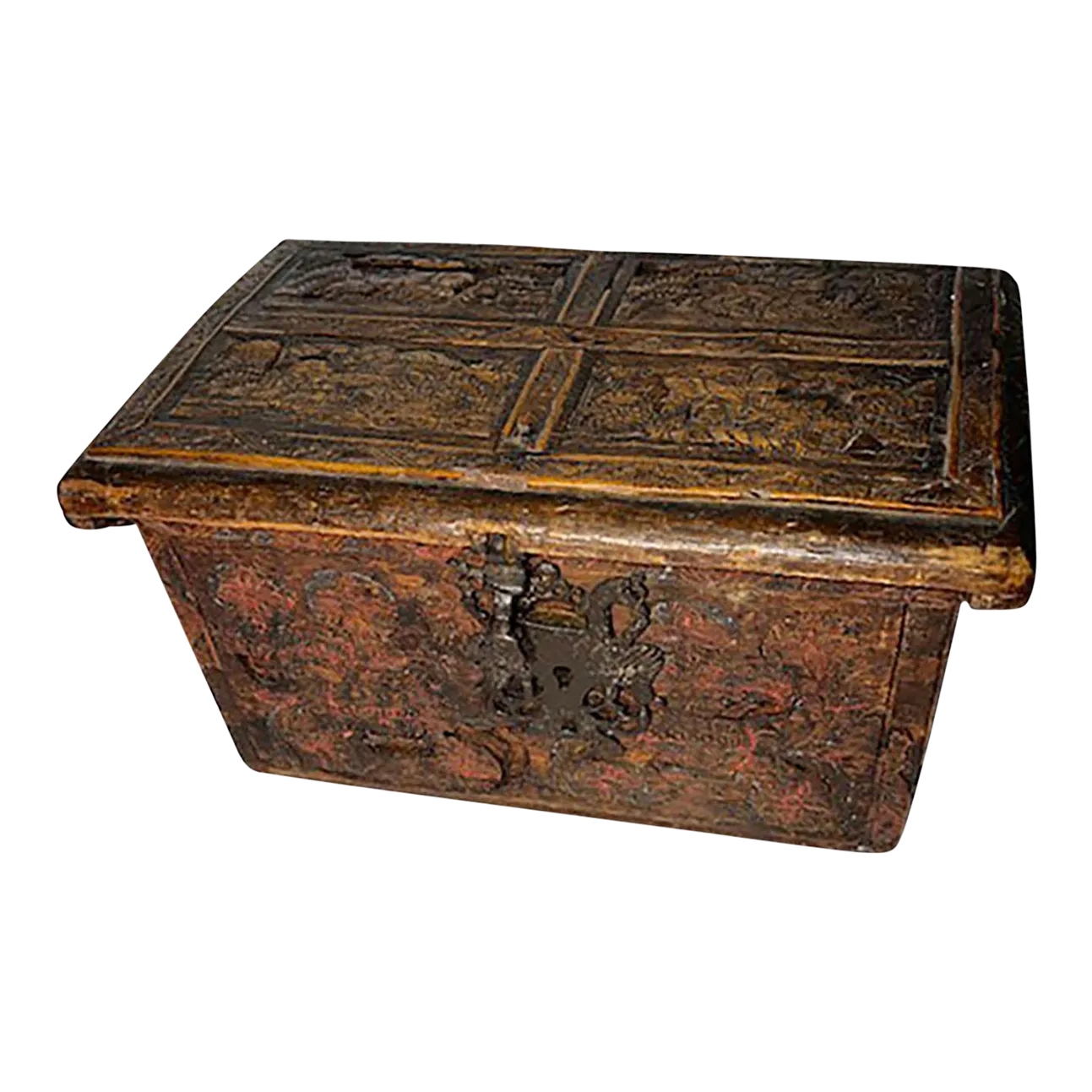 17th Century Spanish Colonial Wood Box | Chairish