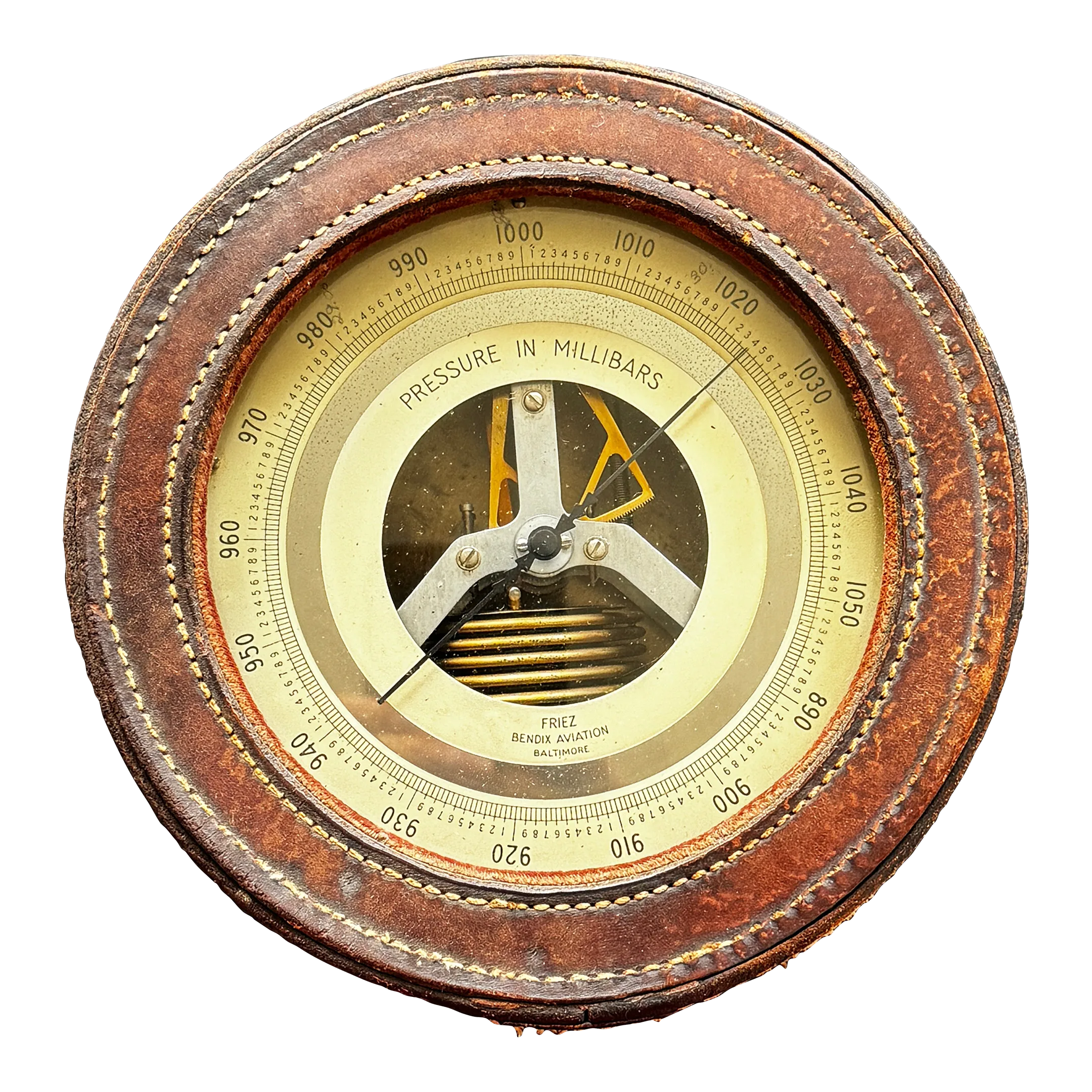 Wwii Navy Fritz Bendix Aviation, Baltimore Barometer in Leather Case ...