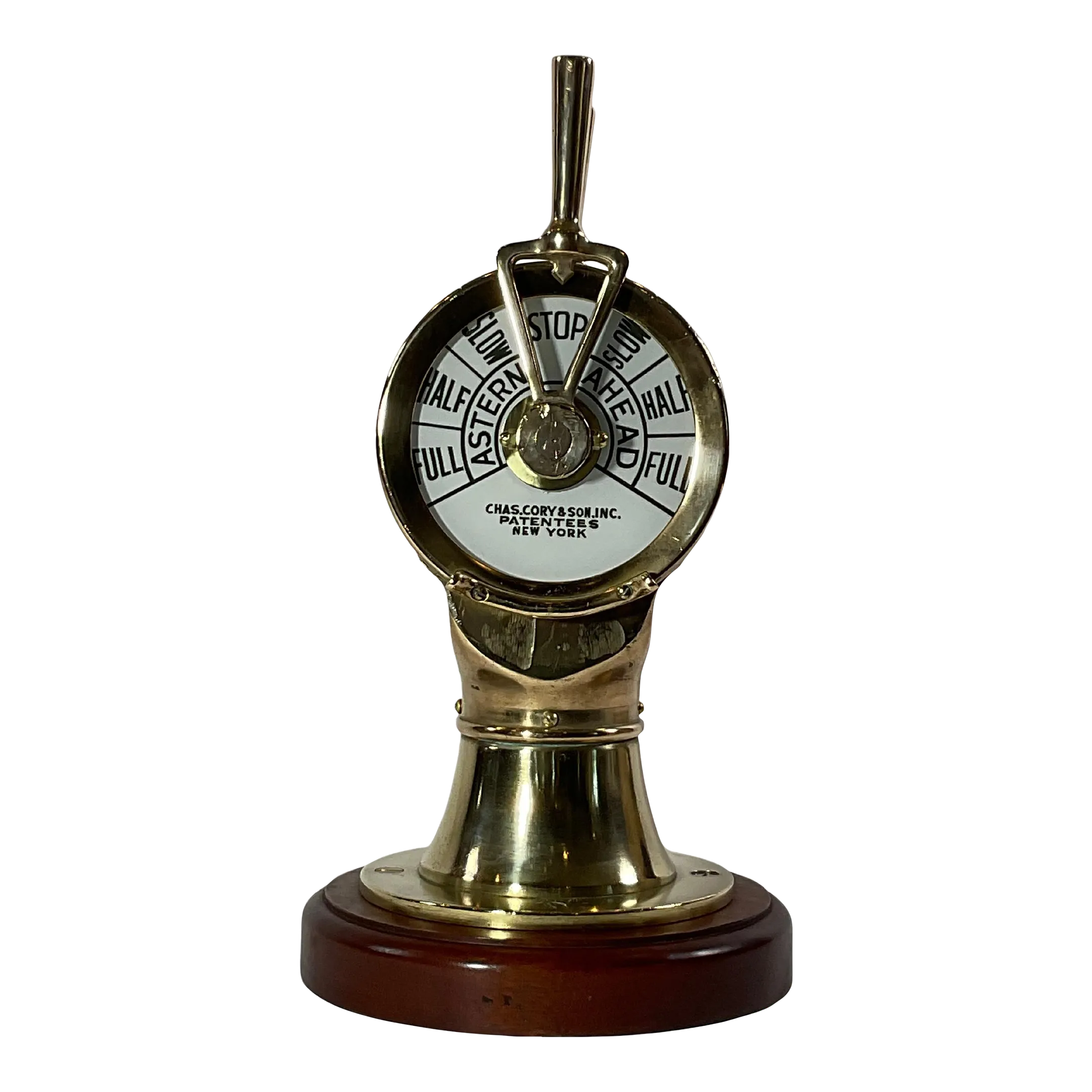 Solid Brass Ships Engine Telegraph by Joseph Harper and Sons | Chairish