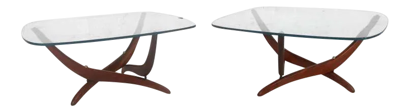 Mid-Century Sculptural End Tables by Forest Wilson - a Pair | Chairish
