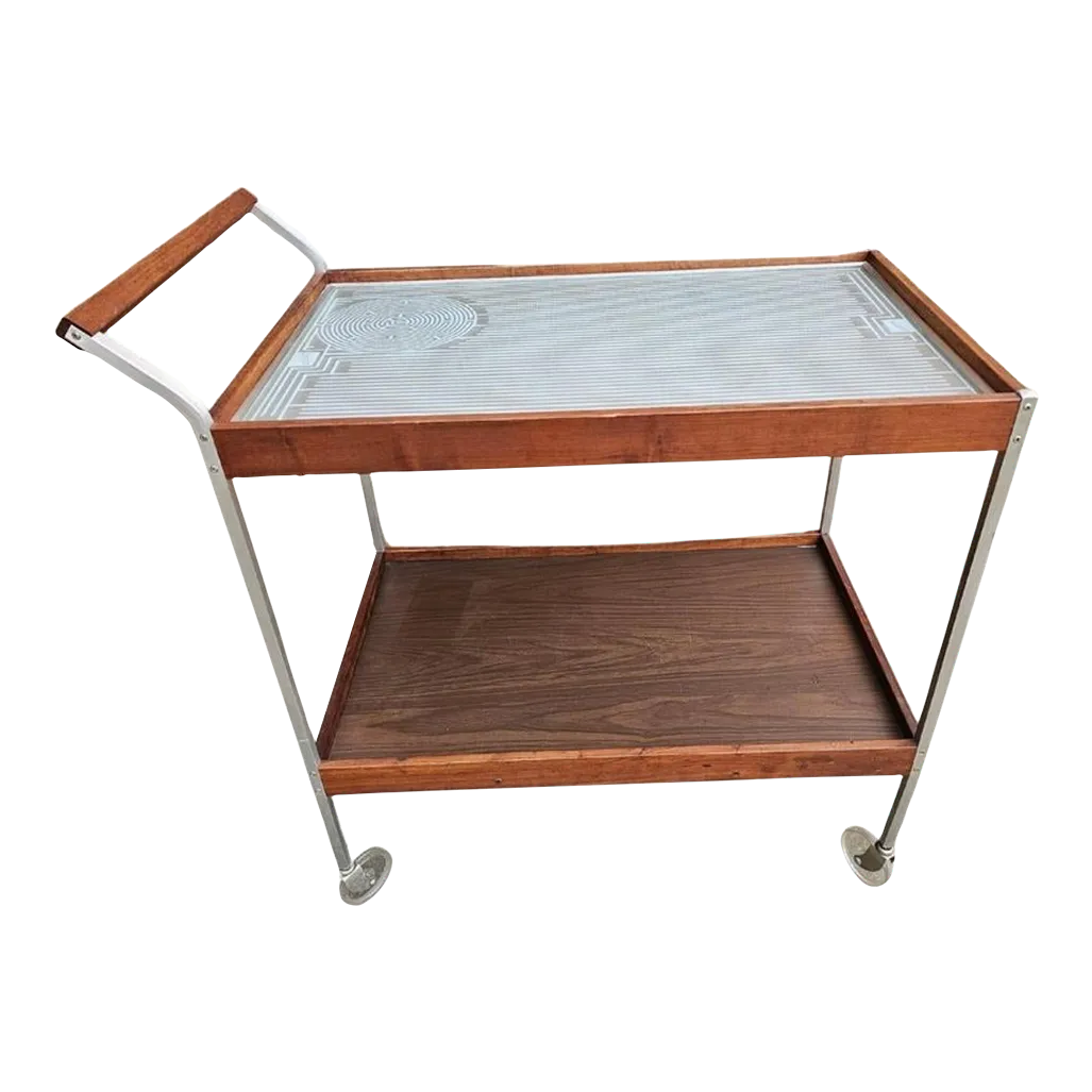 Mid-Century Salton Hotable Automatic Food Warmer Rolling Bar Cart ...