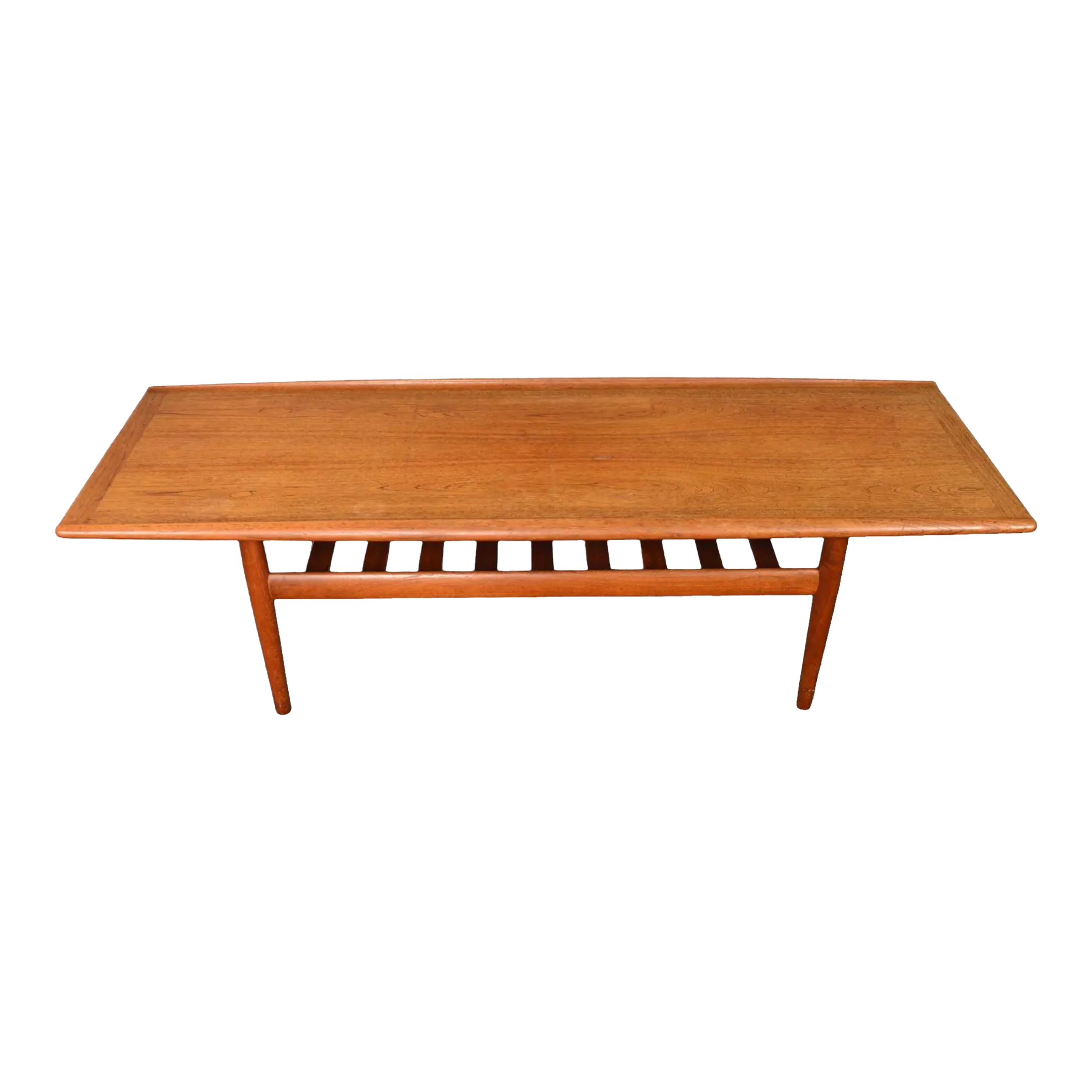 Grete Jalk Teak Surfboard Coffee Table | Chairish