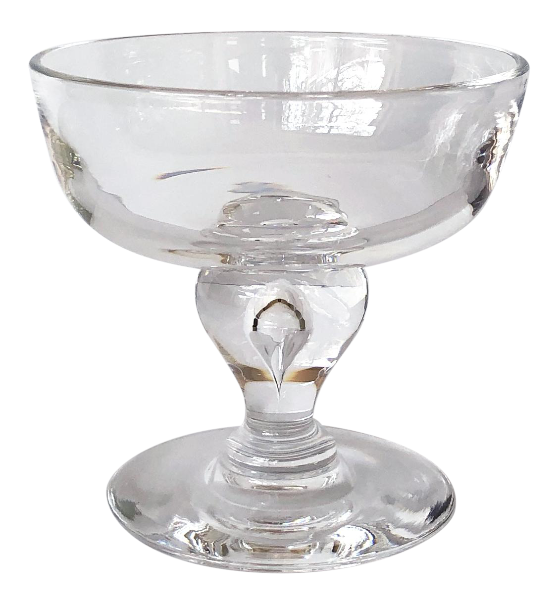 Modernist Steuben Crystal Teardrop Dessert Compote | Chairish