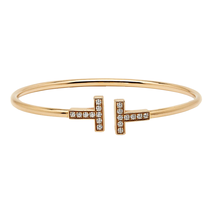 Tiffany & Co. Tiffany T Diamond 18K Yellow Gold Bracelet | Chairish