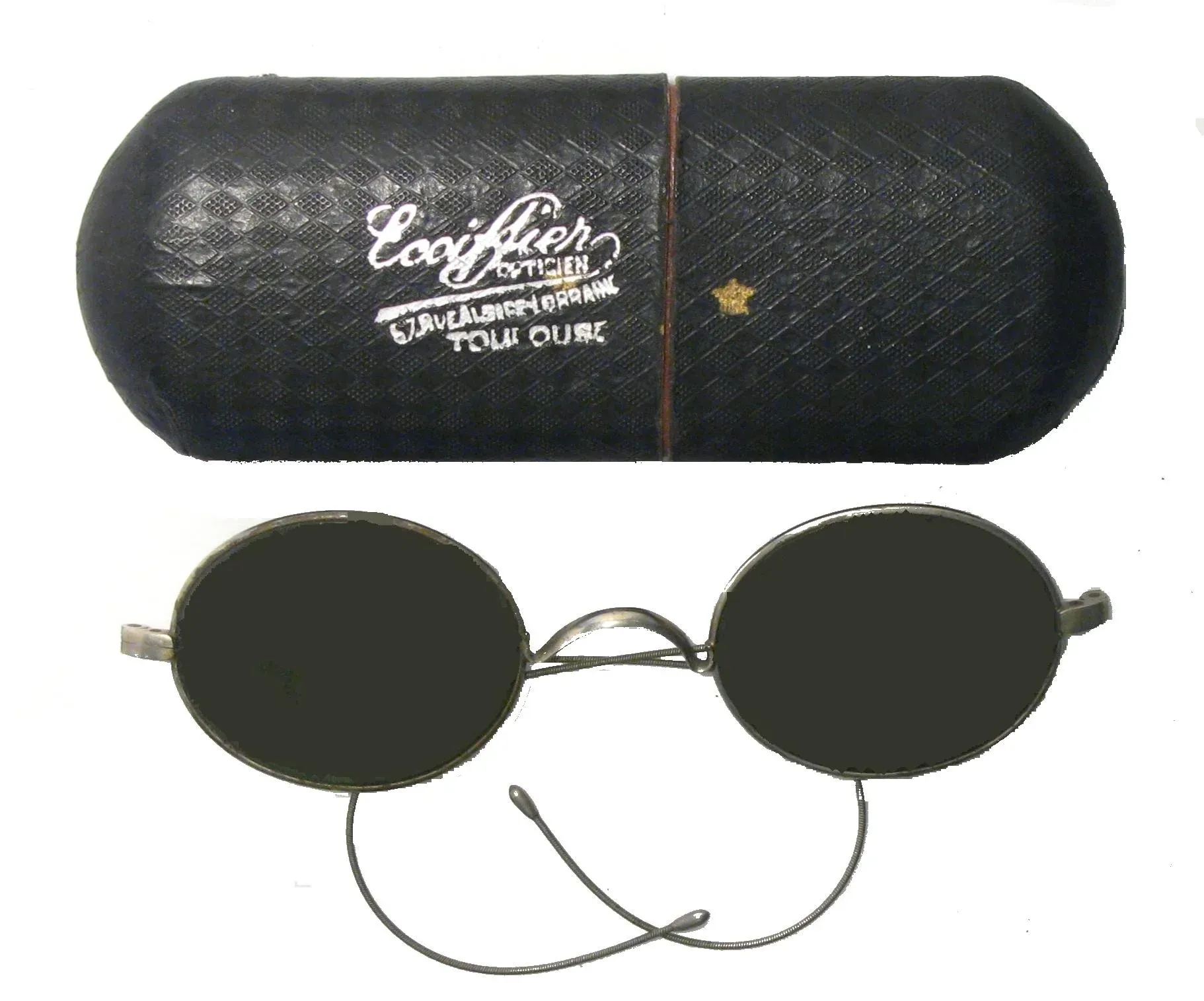 French Spectacles & Case | Chairish