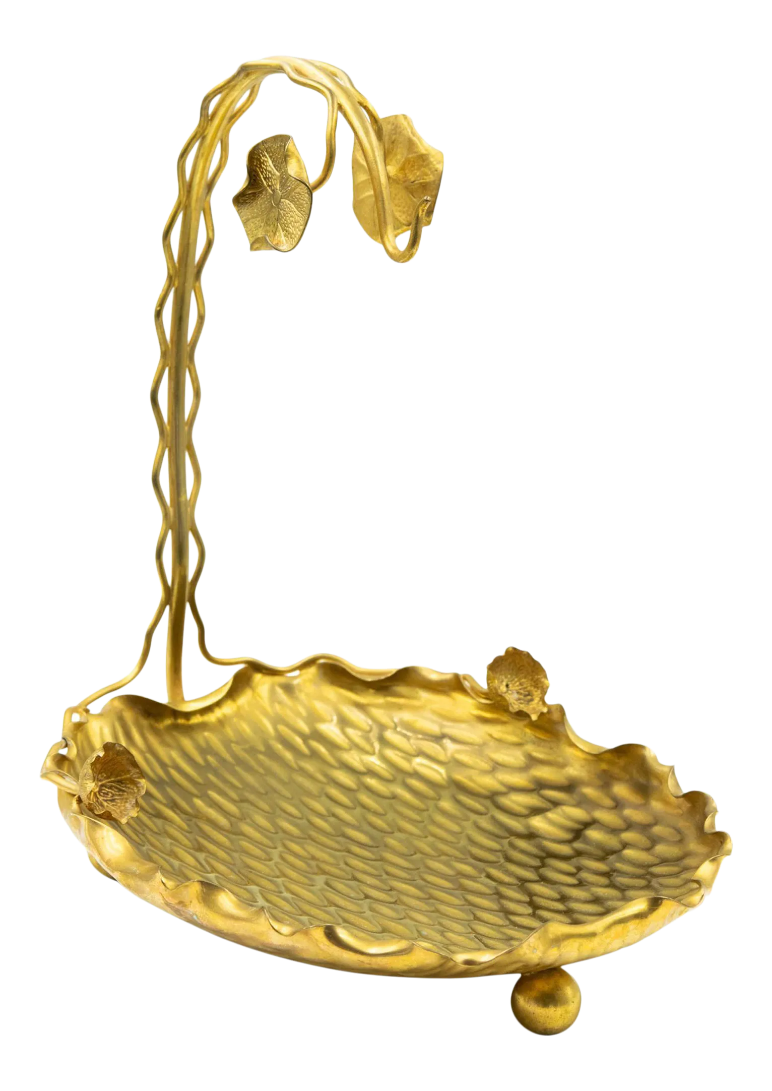 Mappin and Webb Gilt Silver Plate Floral Leaf Design Grape Holder Stand ...