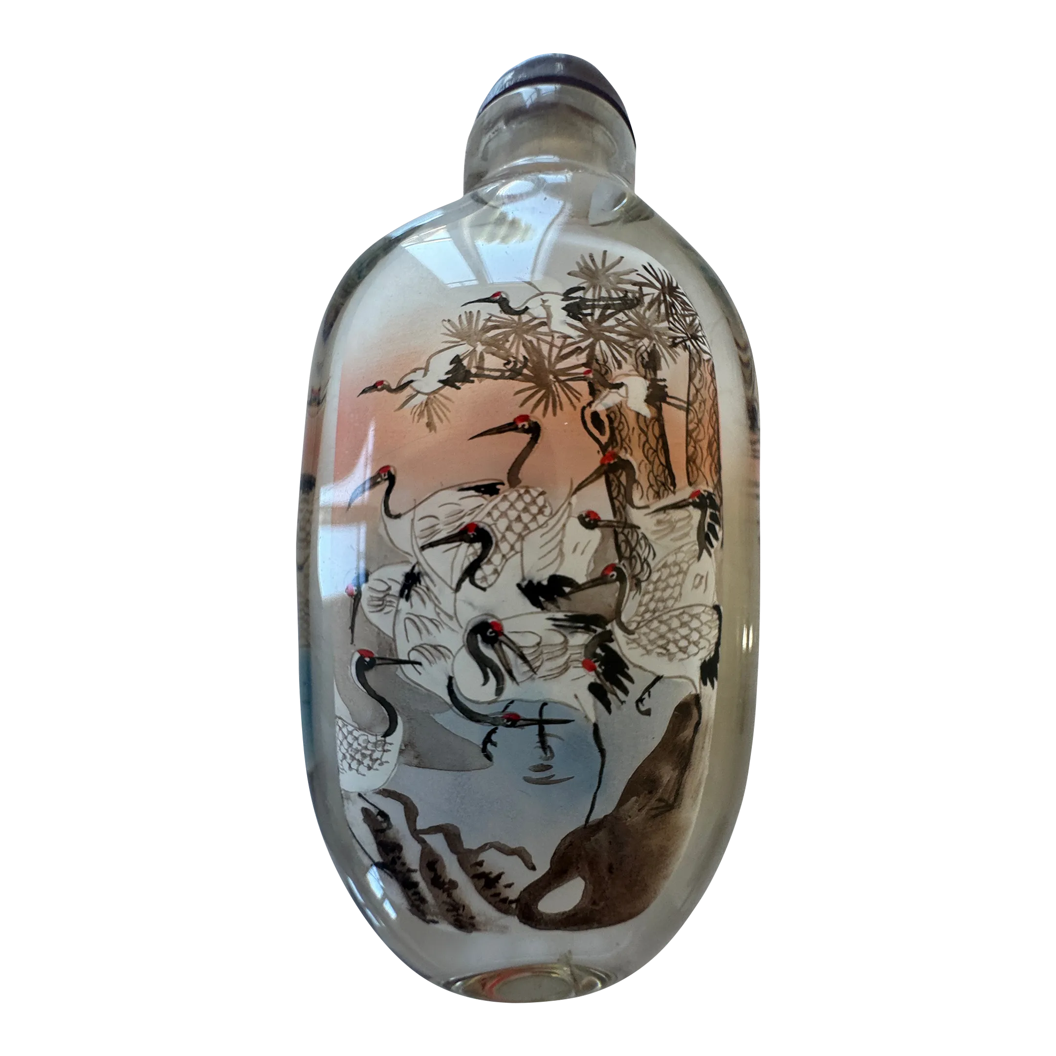 Vintage Hand Painted Chinese Perfume Bottle | Chairish