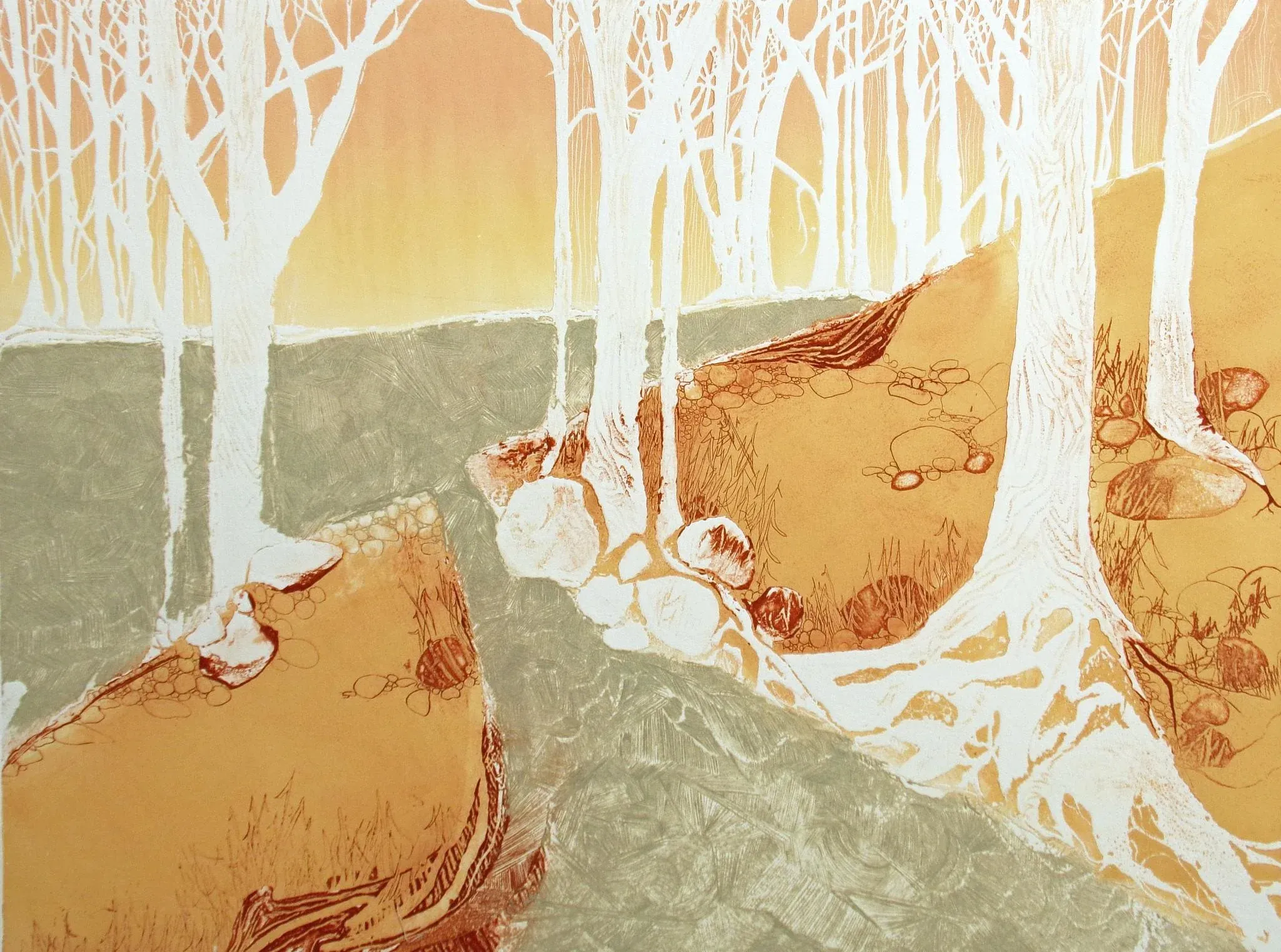 Lin Carte Anderson "Autumn Glazing" Signed Numbered Artwork Etching ...