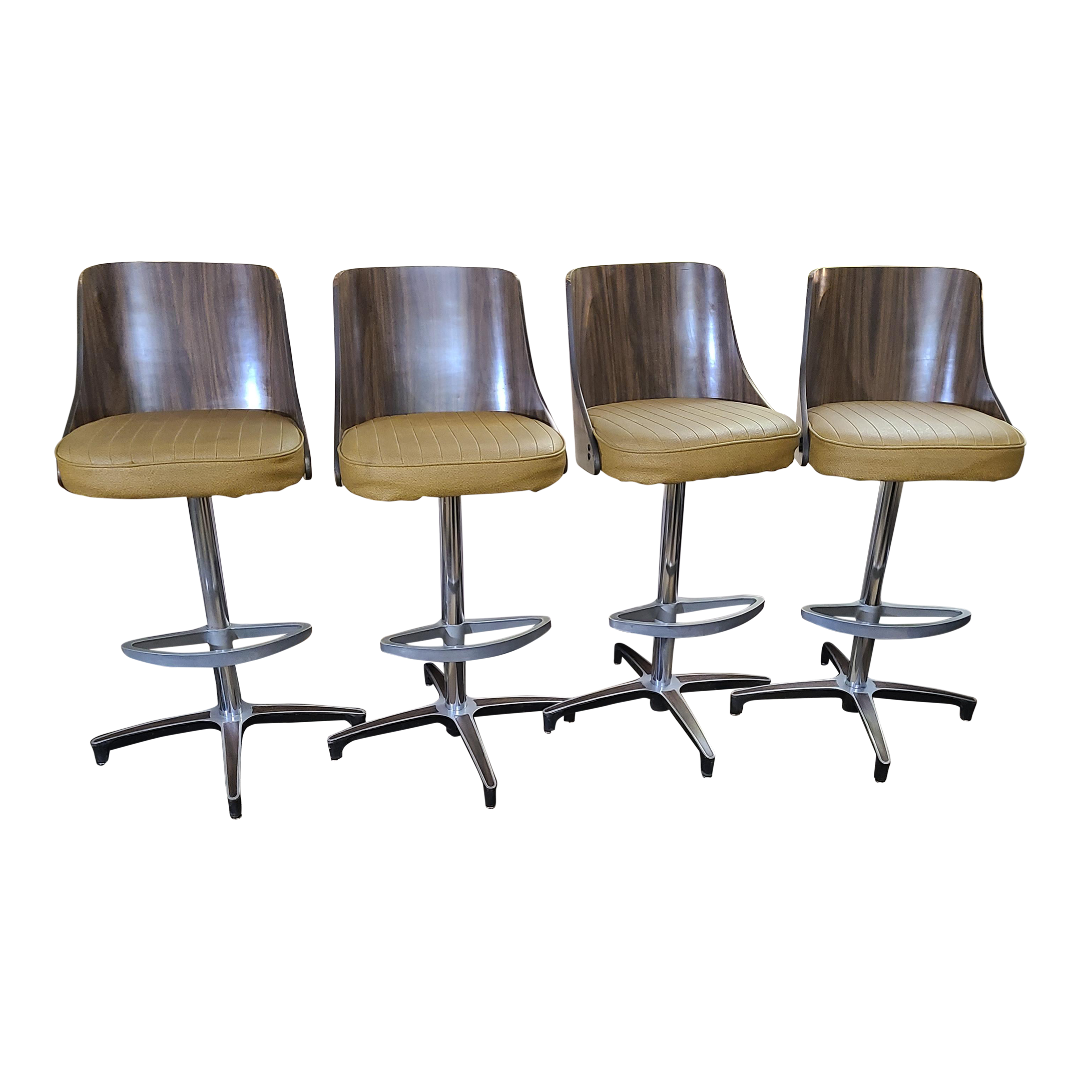 1970s Vintage Chromcraft Barstools Set of 4