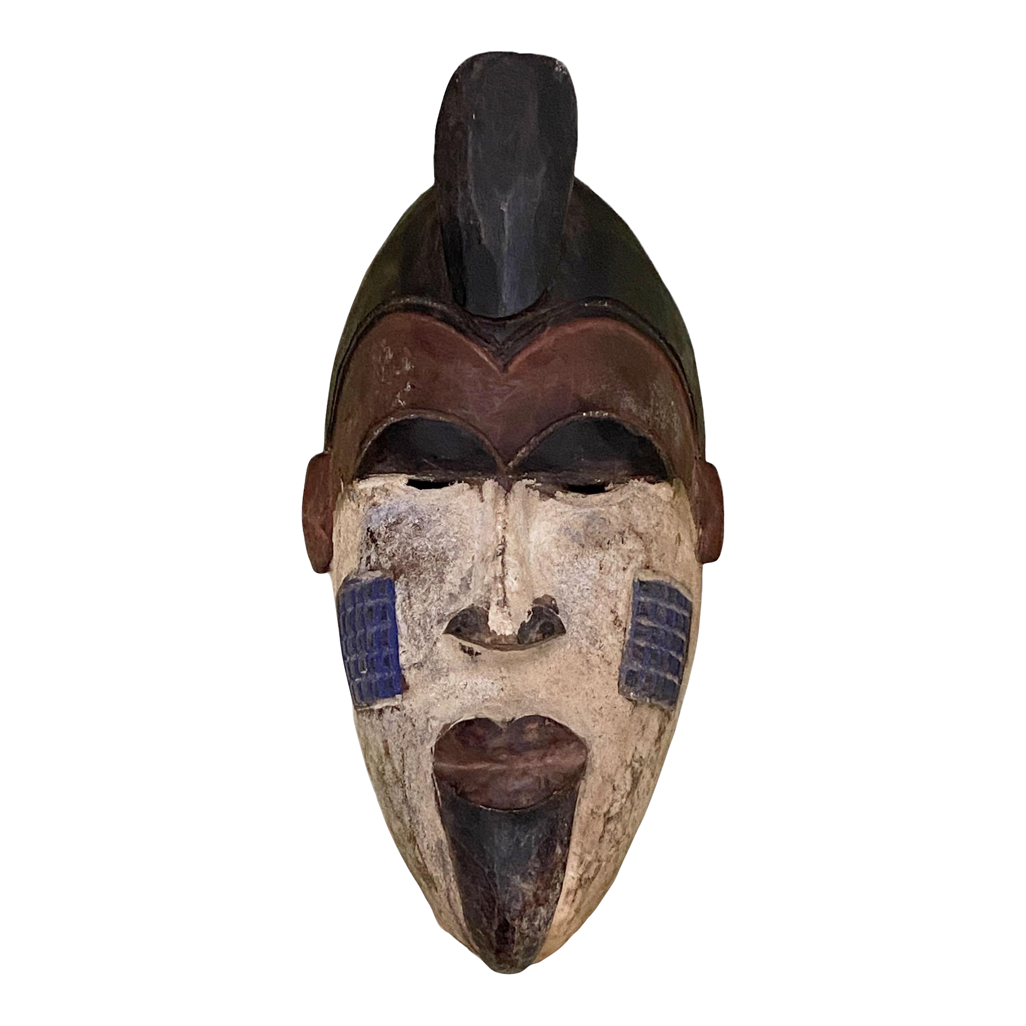 African Wooden Igbo Mask Nigeria 17" H | Chairish
