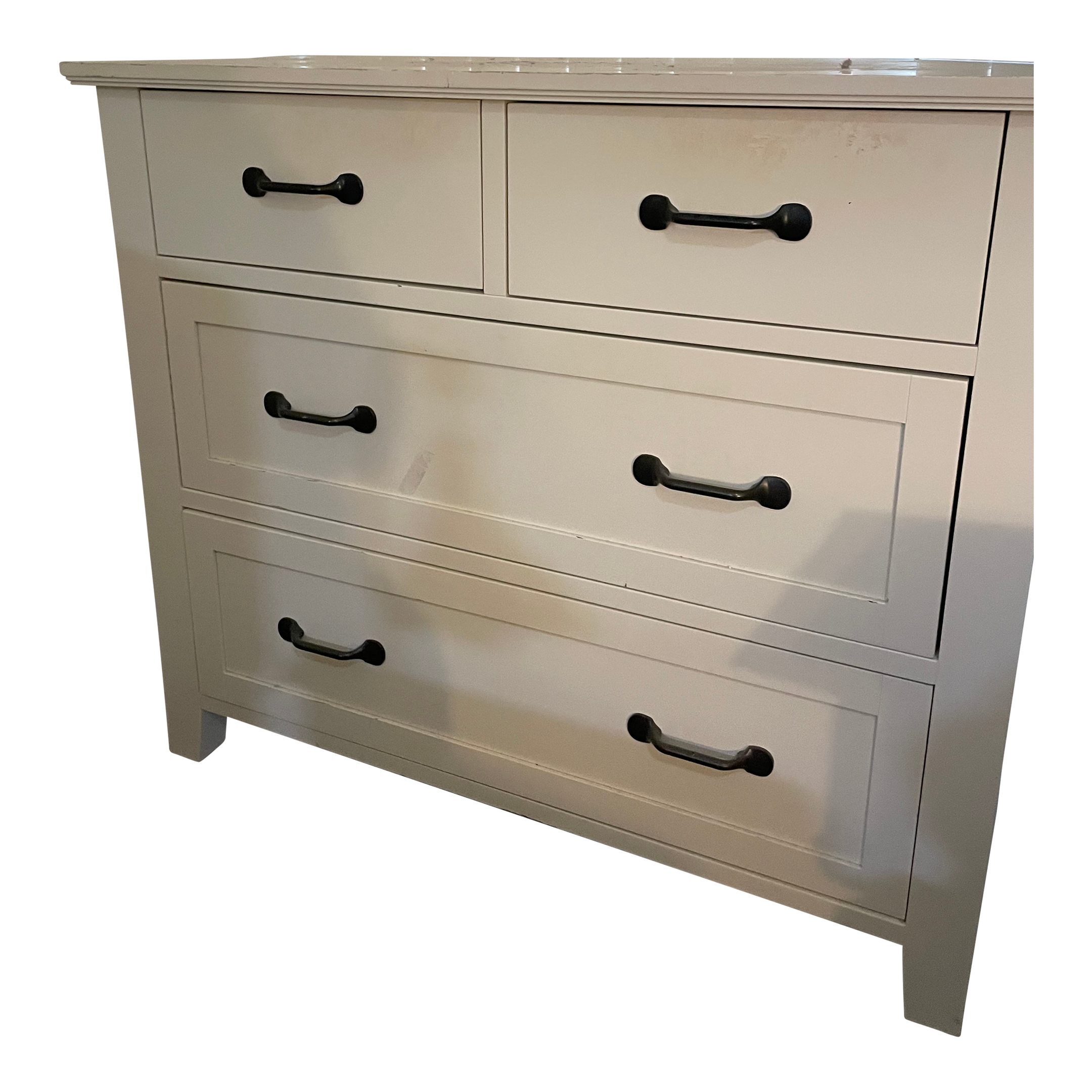Pottery Barn White Stratton 4 Drawerr Dresser