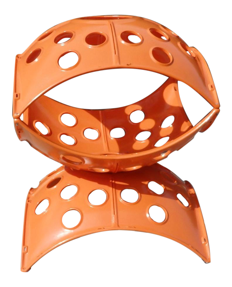 Large Modular Cast Aluminum Orange Yard Art Indoor Outdoor Playground ...