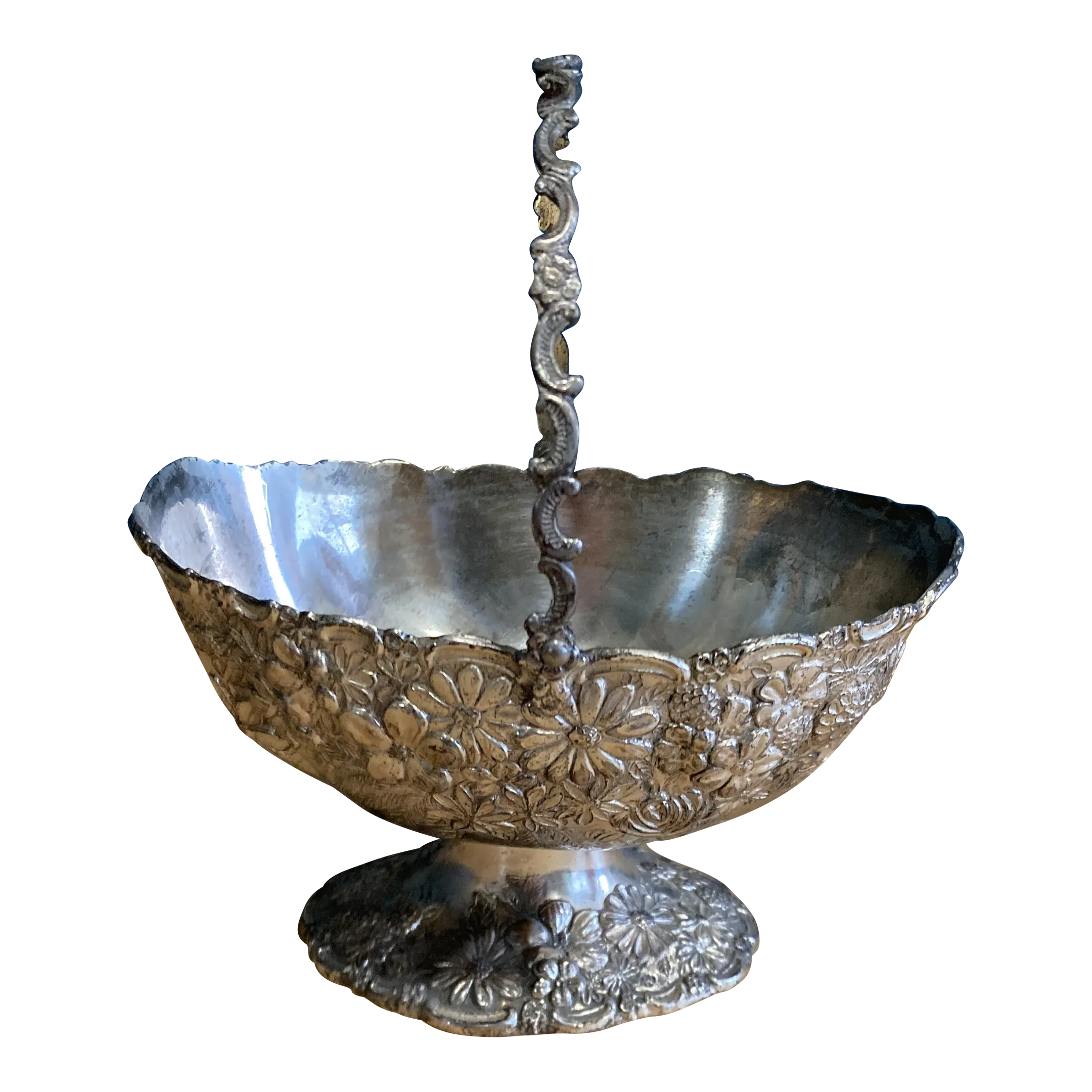 1950's Silver Plated Basket Made in Occupied Japan | Chairish