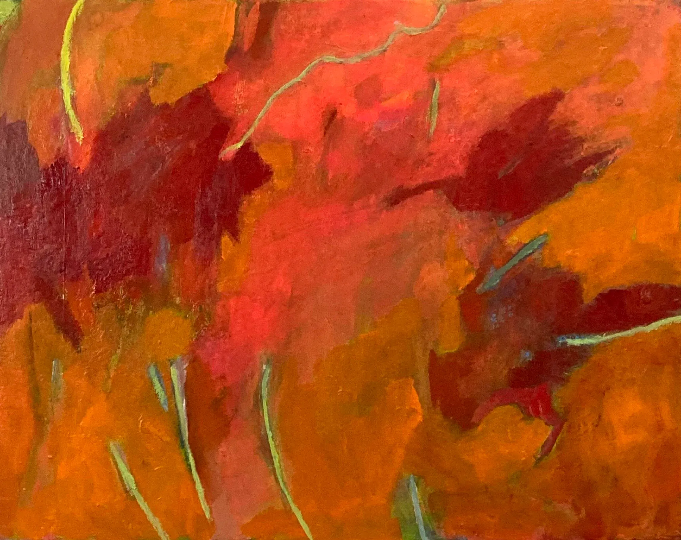 "Intrusion" Abstract Expressionist Acrylic Painting on Wood Panel by ...