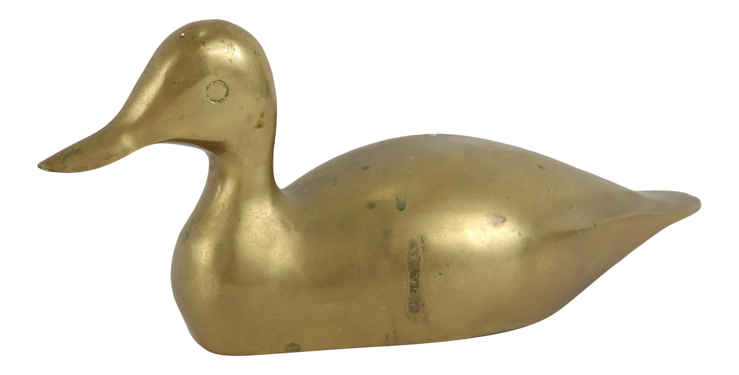 Vintage Mid Century Modern Solid Brass Duck Figurine | Chairish
