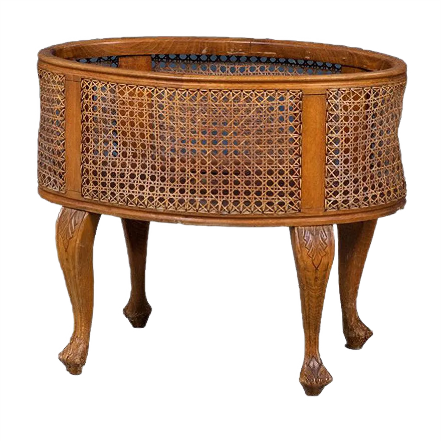 Vintage French Cane Planter, 1940s | Chairish