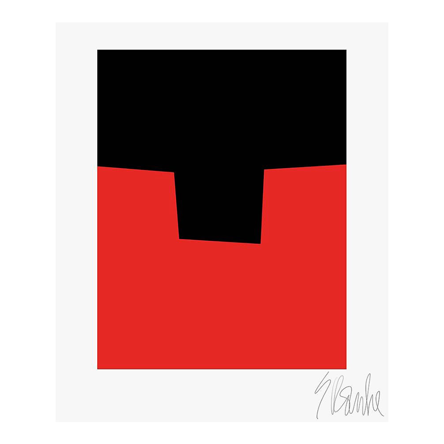 Black Joins Red Fine Art Print 45" X 55" by Liz Roache | Chairish