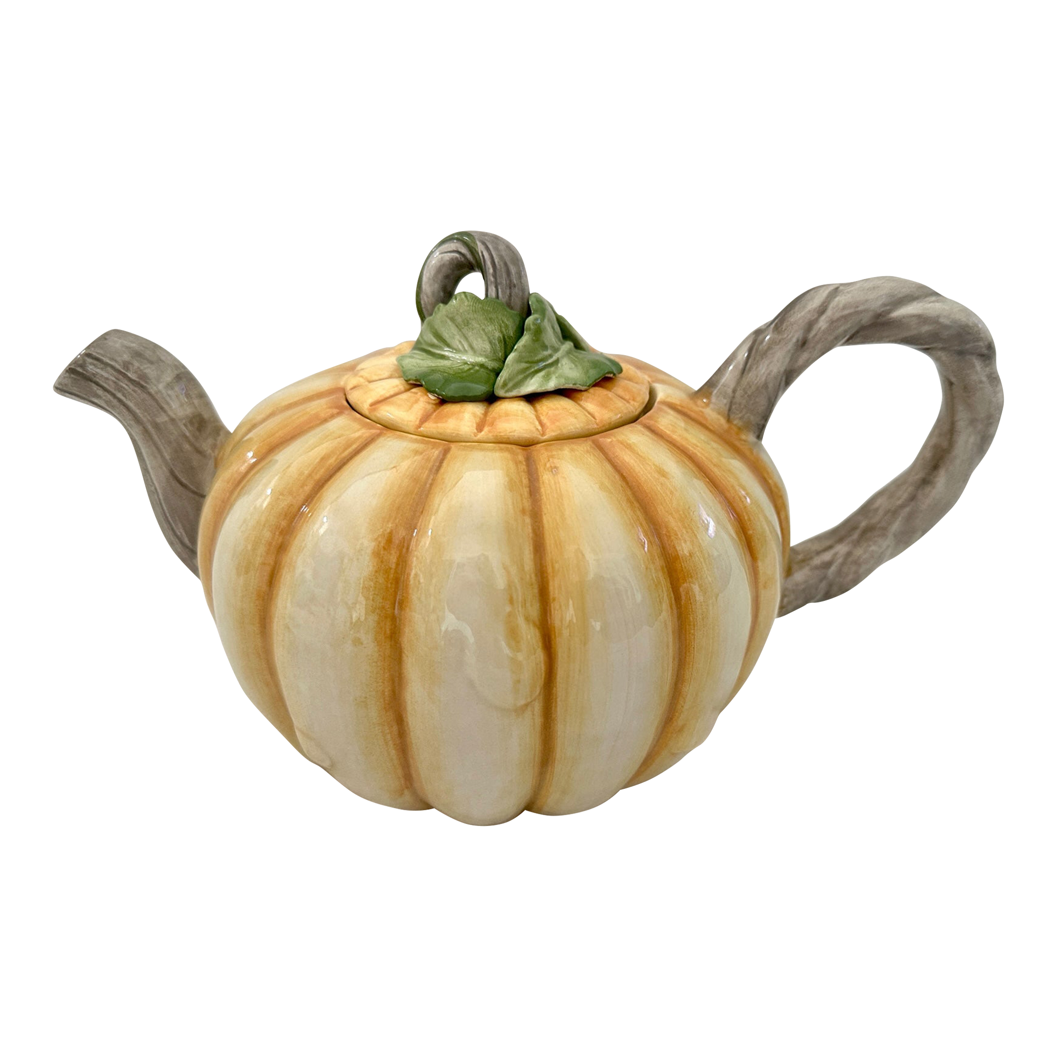 Fitz & Floyd "Vegetable Garden" Pumpkin Teapot | Chairish