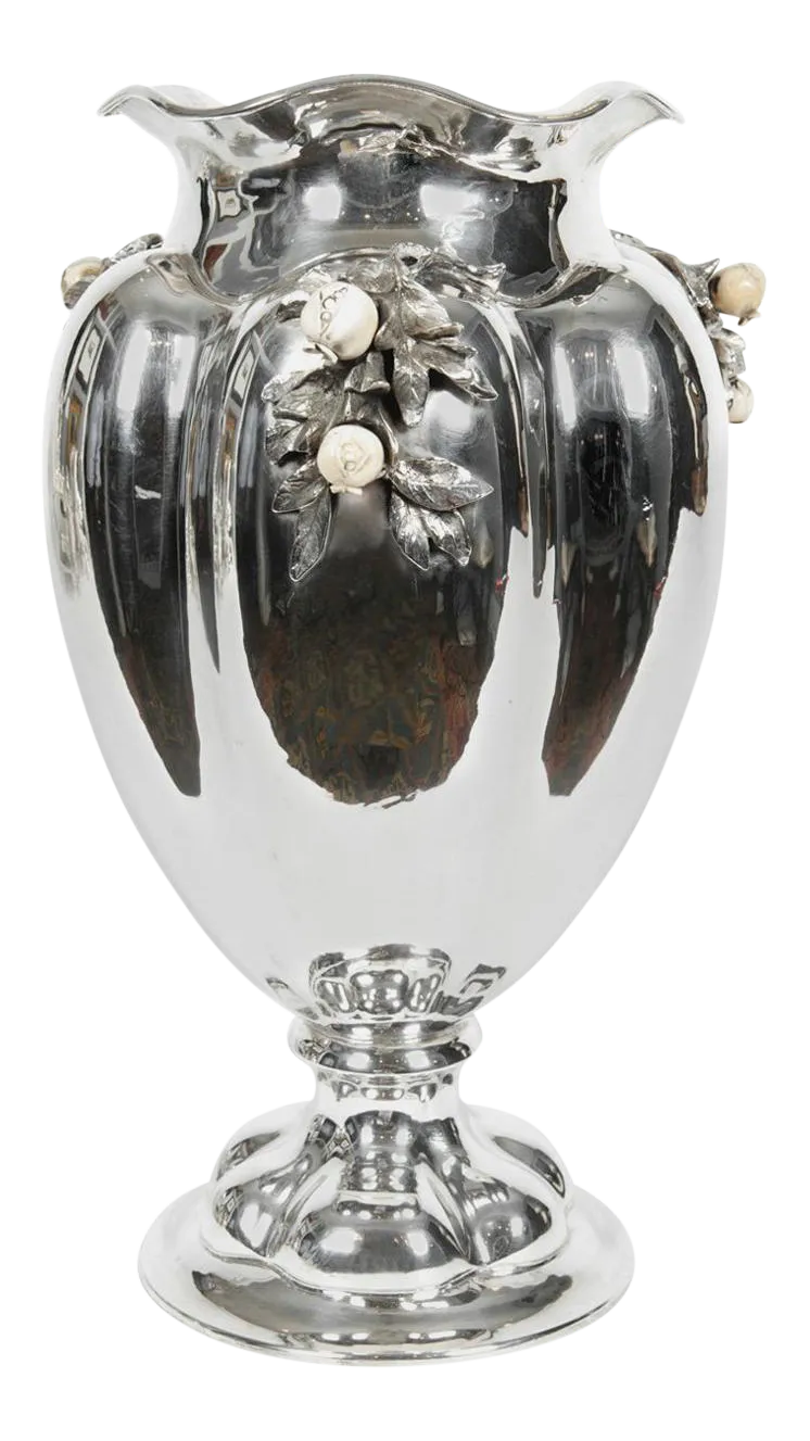 Antique Sterling Silver Centerpiece / Flower Vase | Chairish