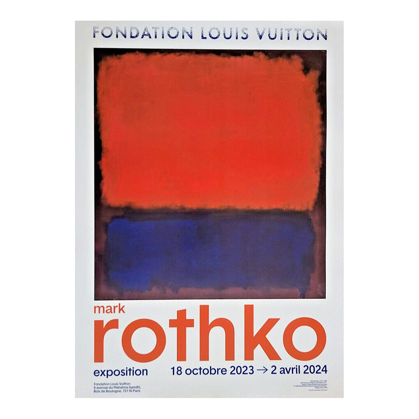 2023 Mark Rothko Fondation Louis Vuitton Exhibition | Chairish