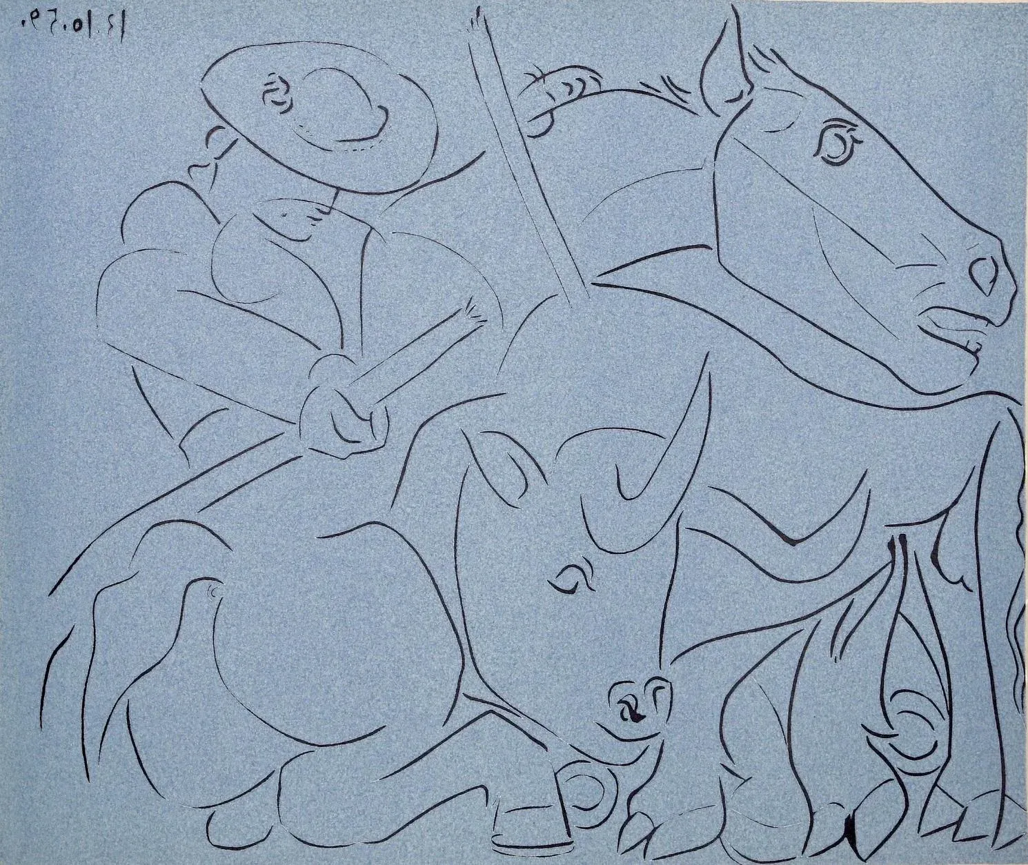 1960s Pablo Picasso, Broken Lance, Linogravures Print | Chairish