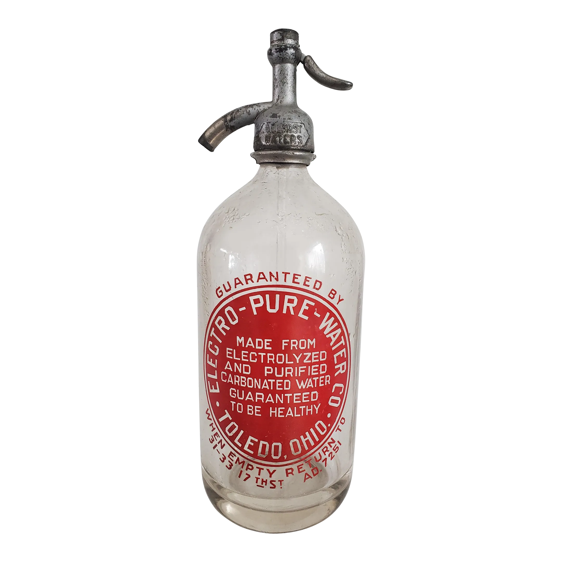 Antique Late 19th Century Electro Pure Water Co. Seltzer Toledo Ohio ...