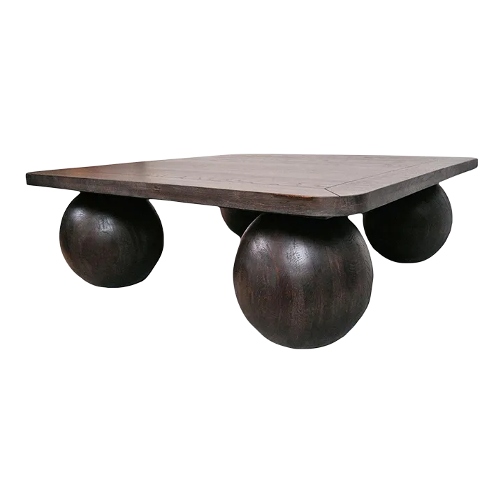 Modern Ball Leg Coffee Table | Chairish