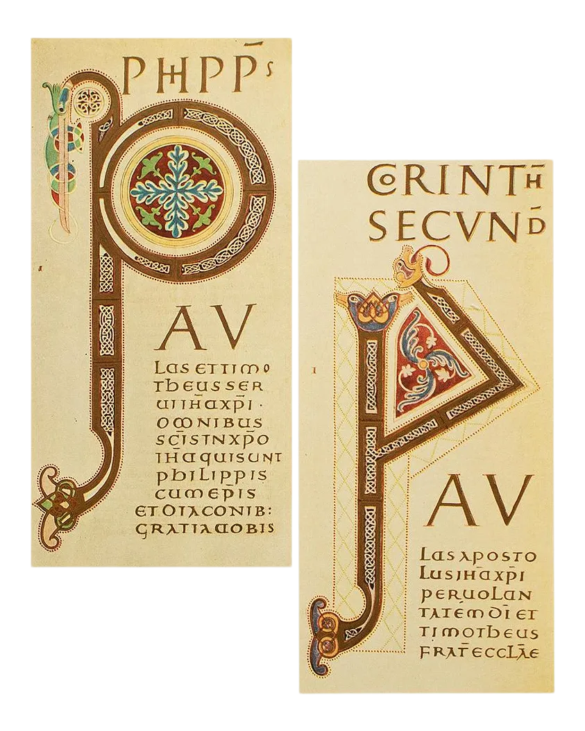 1949 Letter P From "The Second Bible of Charles the Bald", First ...