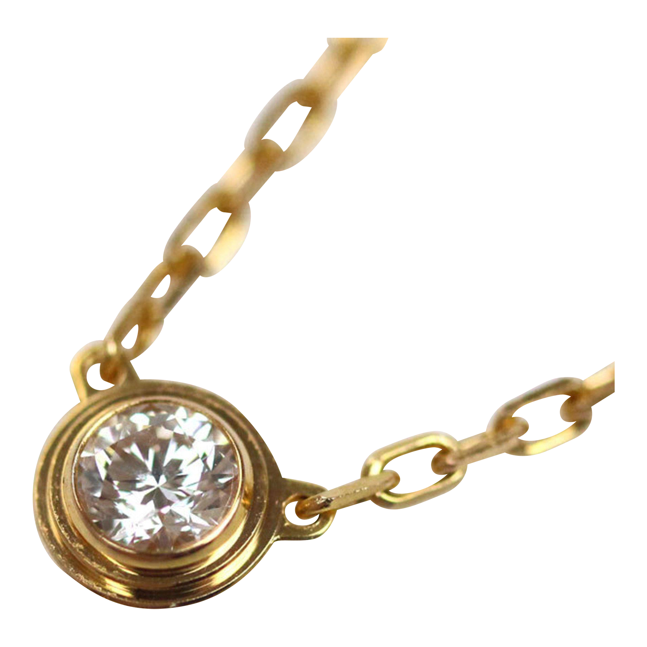 Cartier K18Pg Pink Gold Damour Sm Diamond Necklace B7215700 2.7G 40Cm ...