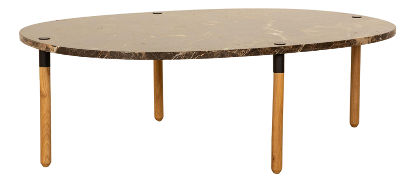 Large Tuk Marble Coffee Table in Dark Brown from Bolia | Chairish