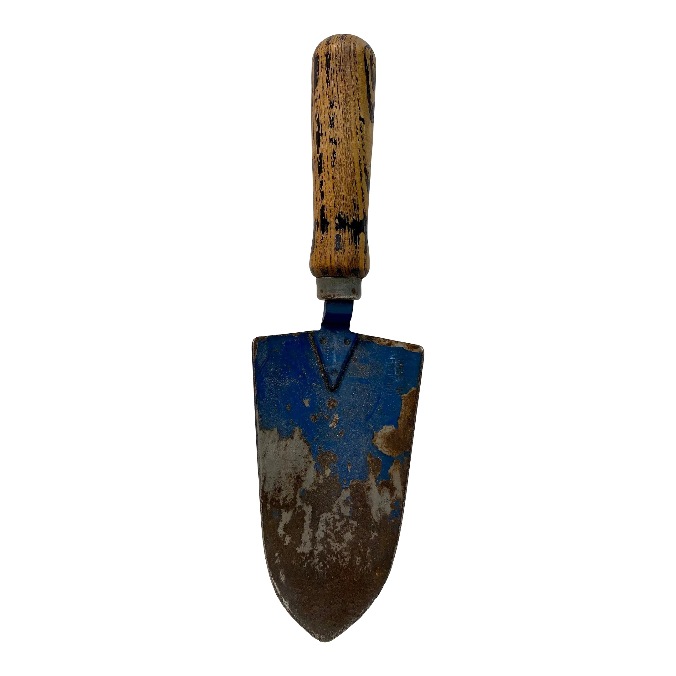 Small Blue Antique Wood Handled Garden Spade / Shovel From England ...