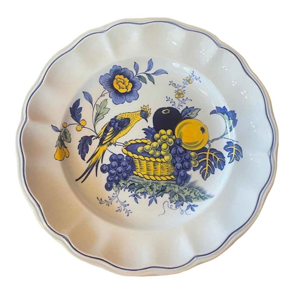 Vintage Spode Blue Bird Dinner Plate | Chairish