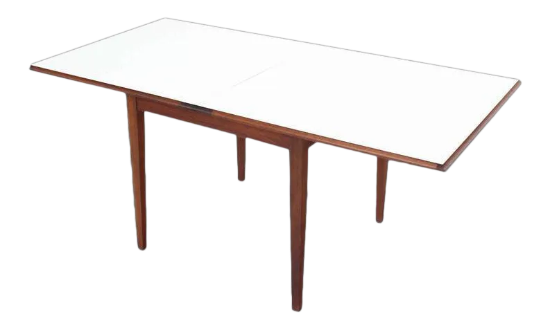 Mid-Century Modern Square Flip Top Game Dining Table | Chairish