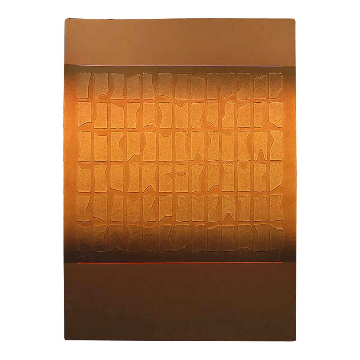 Paul Maxwell "#577 Tablet" Hand Signed & Numbered Stencil Casting Brown ...