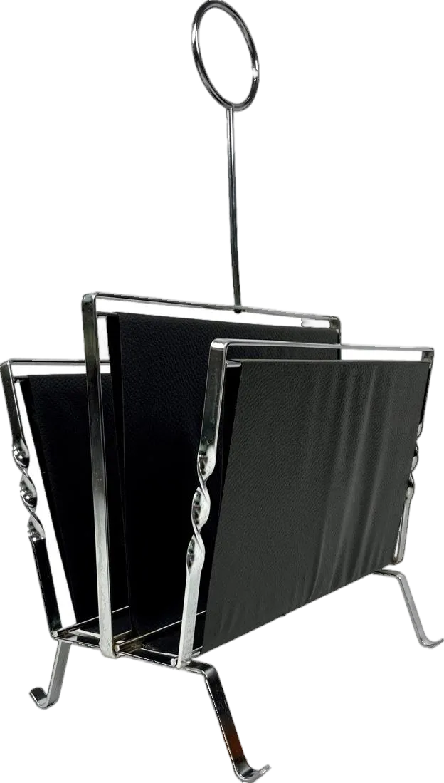 Vintage Vinyl Magazine Rack, 1970s | Chairish