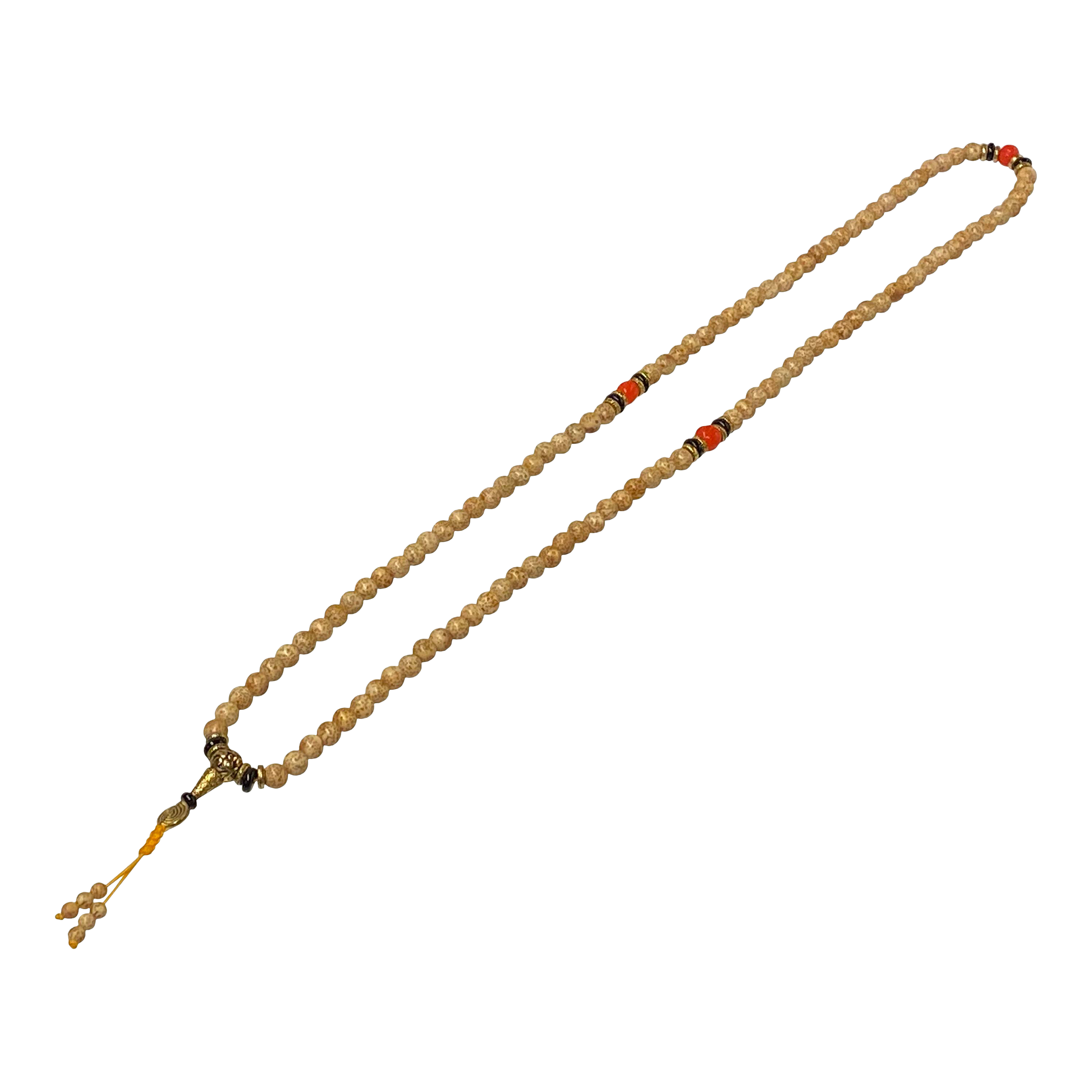 Long Oriental Light Cream Color Seed Beads Hand Rosary Praying Chain ...