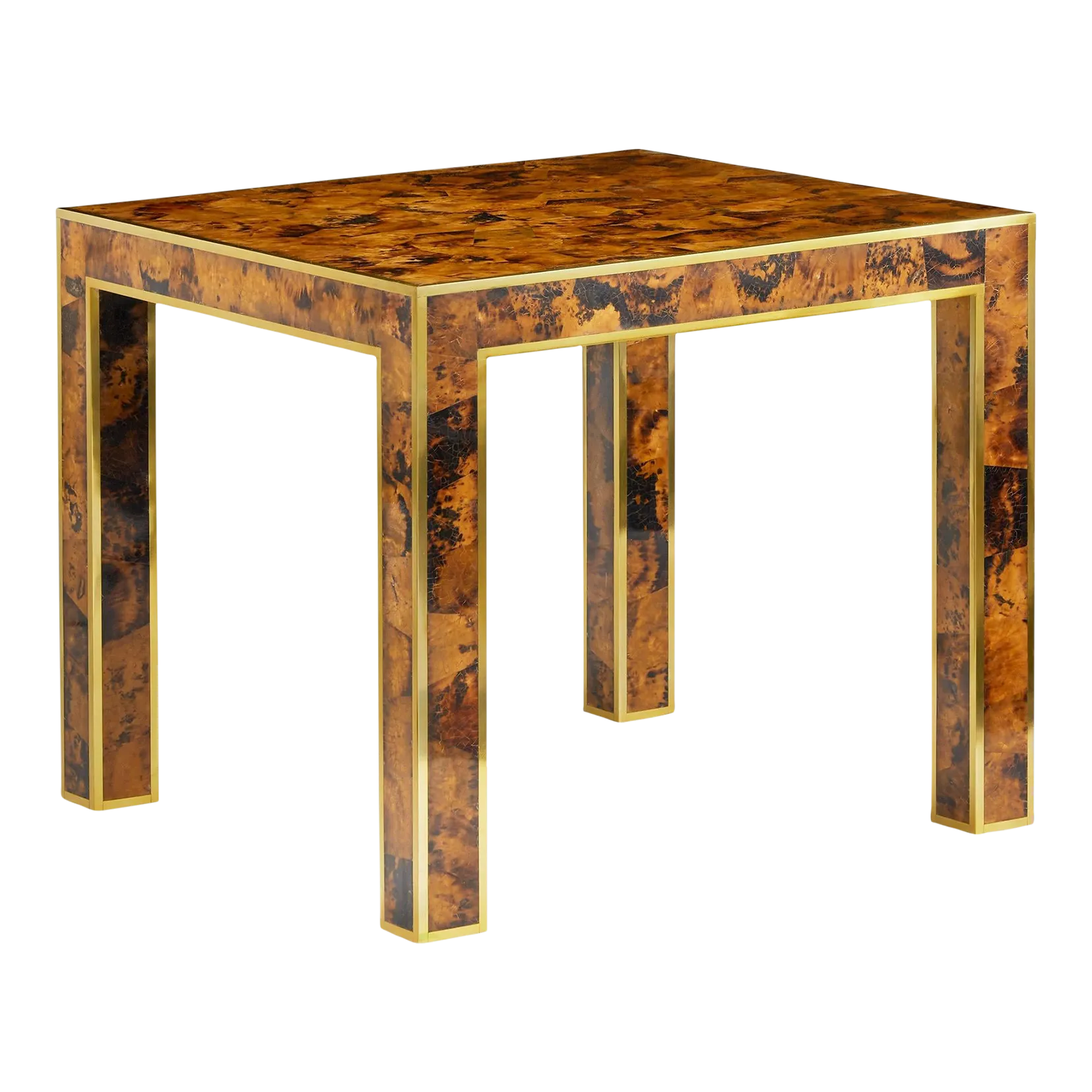 Modern History Brice End Table - Toffee Penshell | Chairish