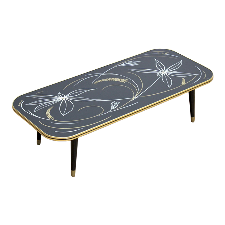 Mid Century Atomic Floral Coffee Table | Chairish