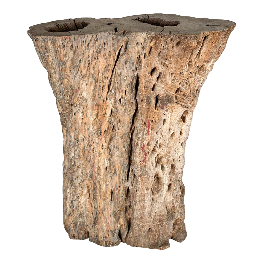 Late 20th Century Large Bleached Lychee Wood Console Base | Chairish