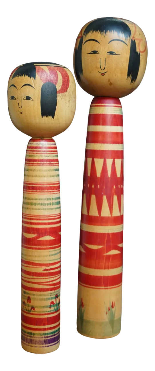 Vintage Traditional Tsuchiyu Kokeshi by Imaizumi Genji and Watanabe ...